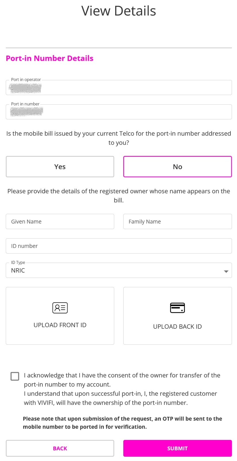 Sign Up Online | VIVIFI SIM-Only & eSIM Plans in Singapore